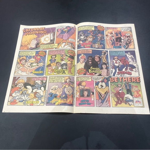 None | Accents | Vtg 984 Nbc Saturday Morning Cartoon Ad | Poshmark